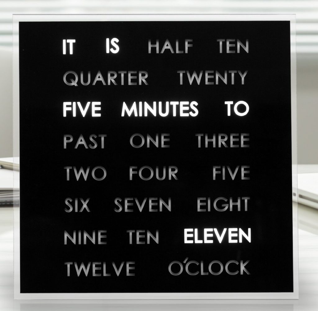 LED Word Clock - CoolHousewarmingGifts.com