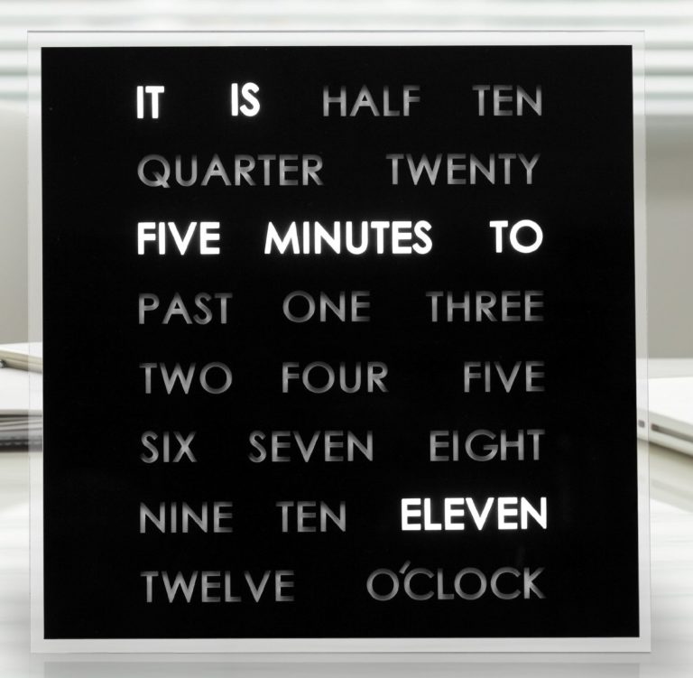 LED Word Clock - CoolHousewarmingGifts.com